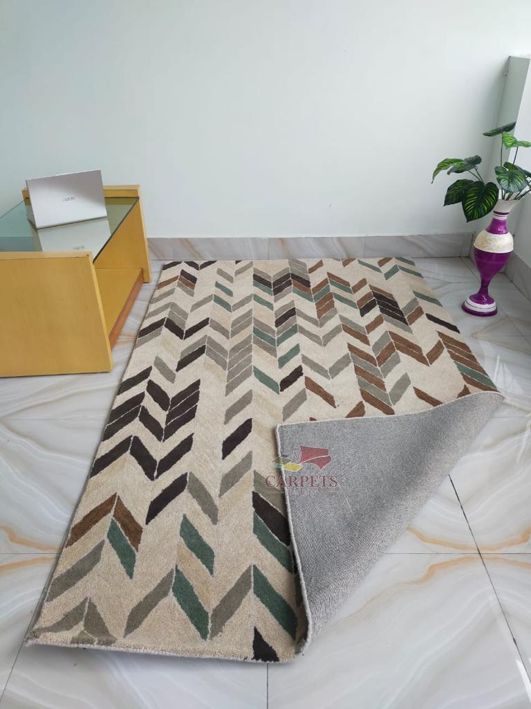Zig zag pattern designer carpet for your home – Carpetsbeauty